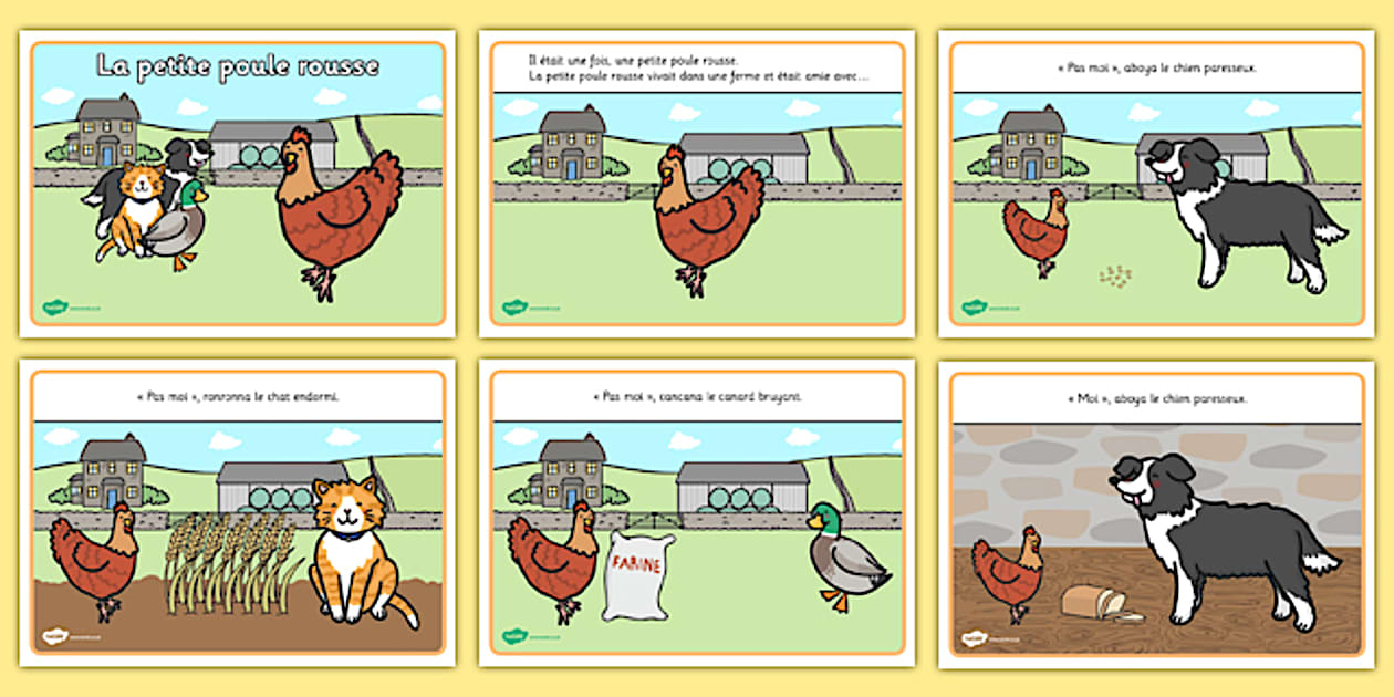 La petite poule rousse Story French (Teacher-Made) - Twinkl