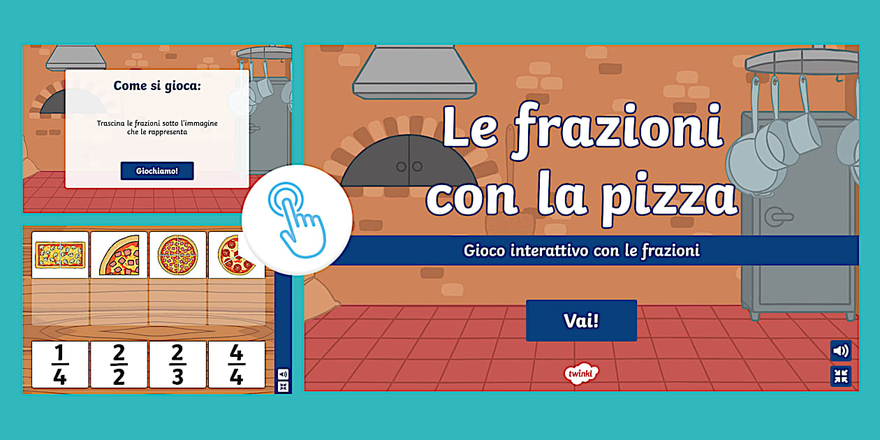 Le frazioni con la pizza - gioco interattivo (teacher made)