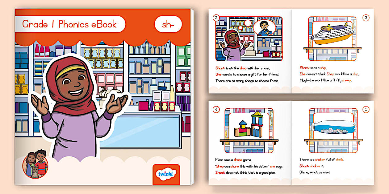 Grade 1 Phonics eBook: sh- (teacher made) - Twinkl