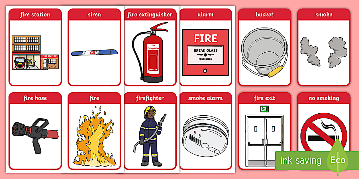 Fire safety flashcards | Easy to print | Twinkl - Twinkl