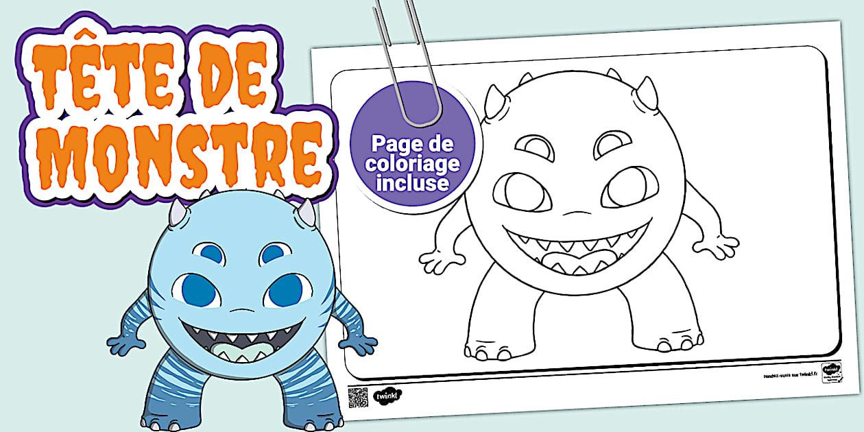 Coloriage : Tête de Monstre