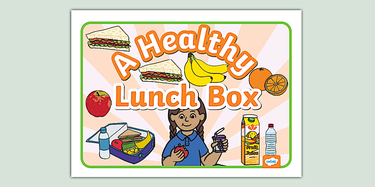 A Healthy Lunch Box Display Poster