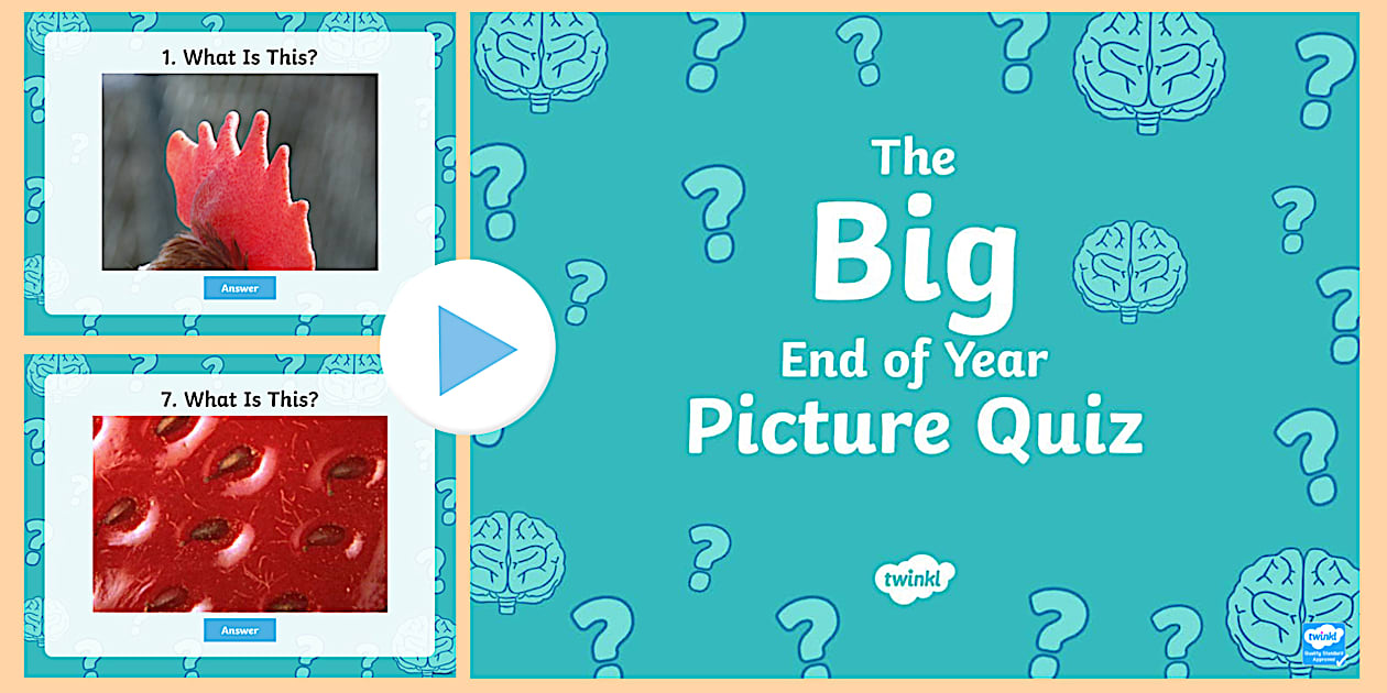 Big End of the Year Picture Summer Quiz for Kids | LKS2