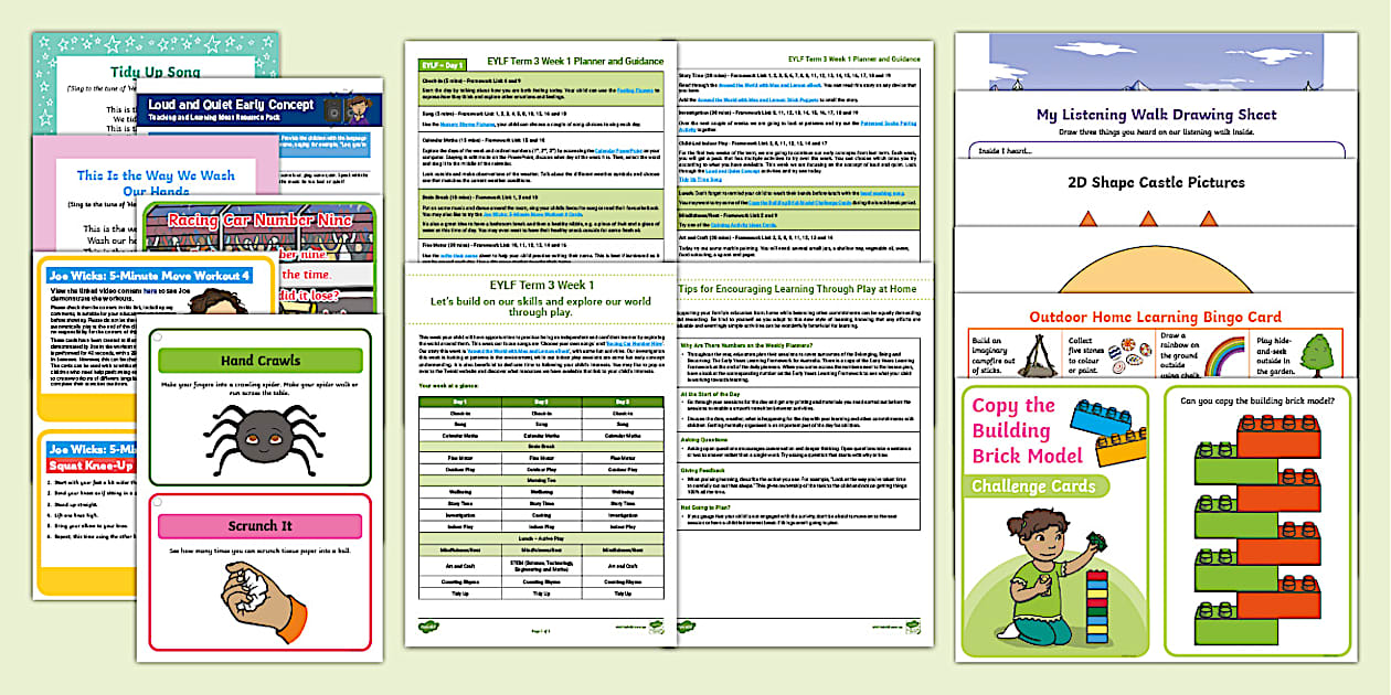 EYLF Term 3 Week 1 Remote Home Learning Pack