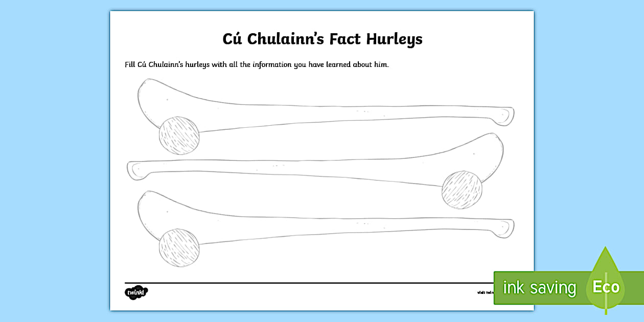 Cú Chulainn's Fact Hurley Worksheet (teacher made) - Twinkl