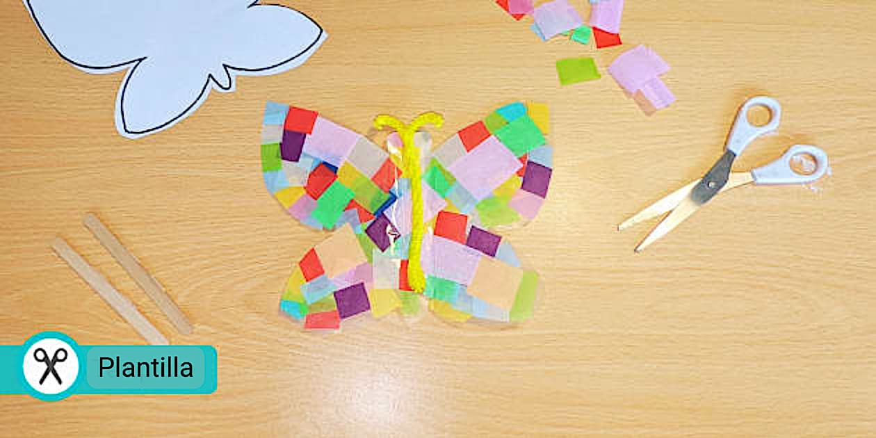 Manualidad Mariposa atrapa luz (Hecho por educadores)