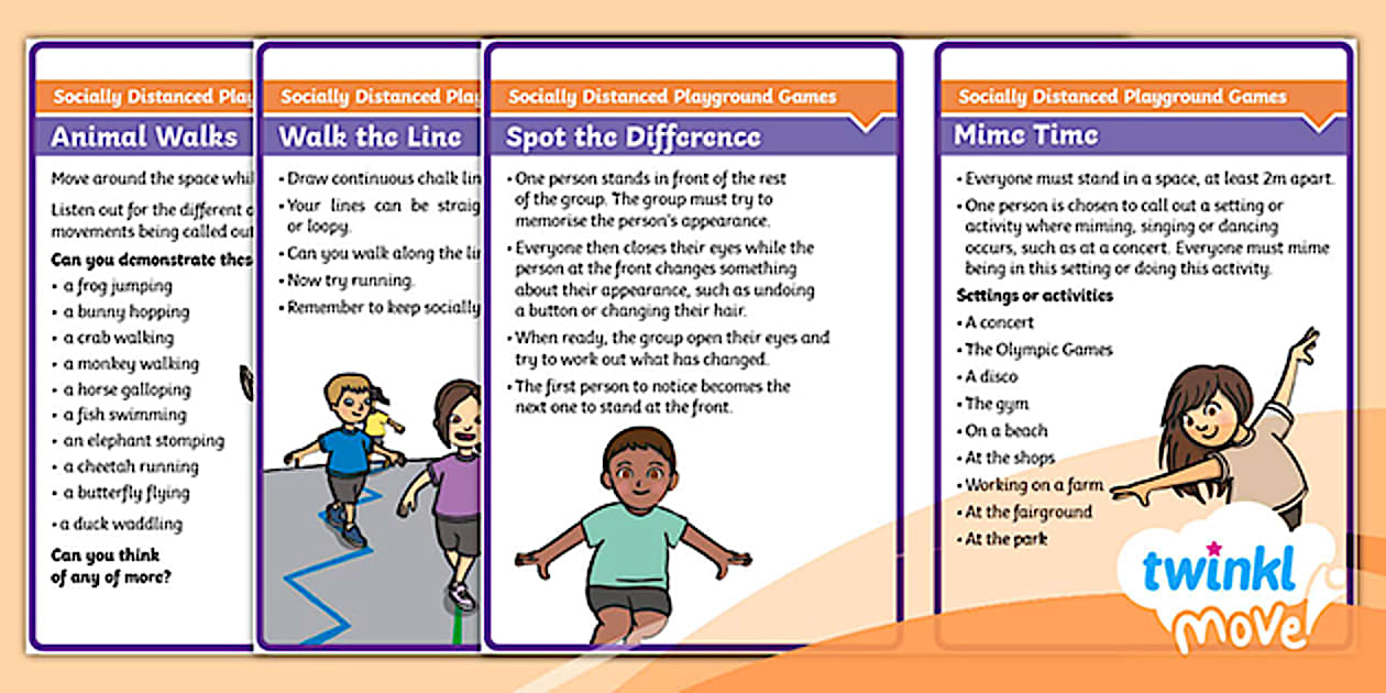 Socially Distanced Playground Games | Download, Print & Use
