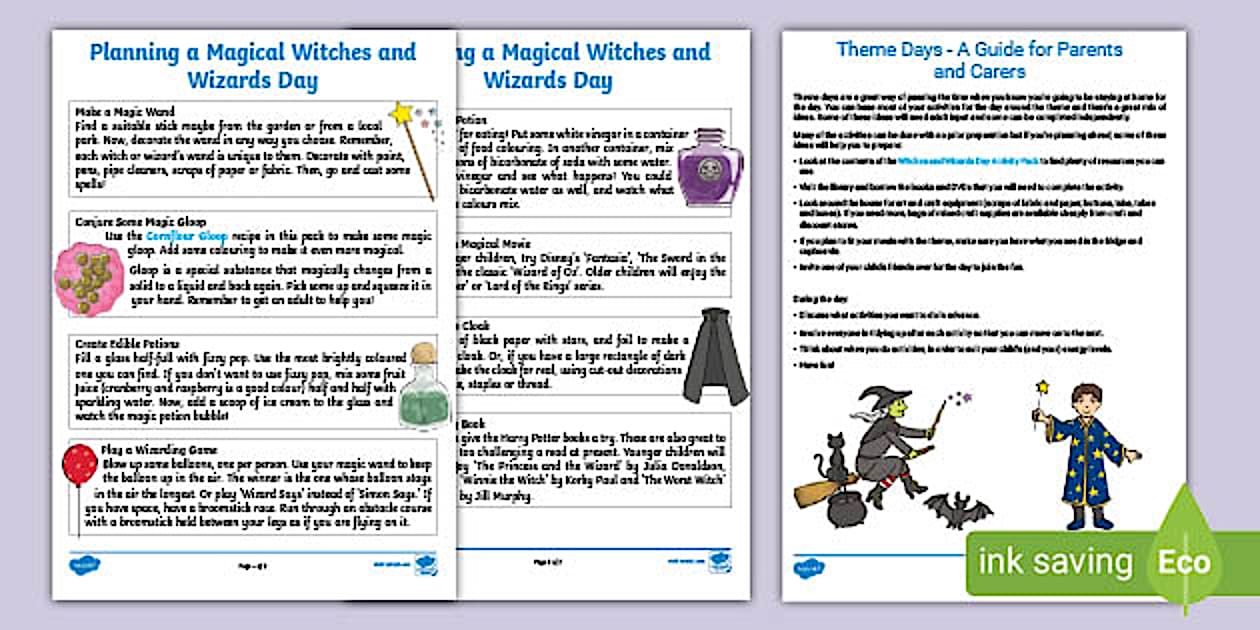Witches and Wizards Day Worksheet / Worksheet (teacher made)