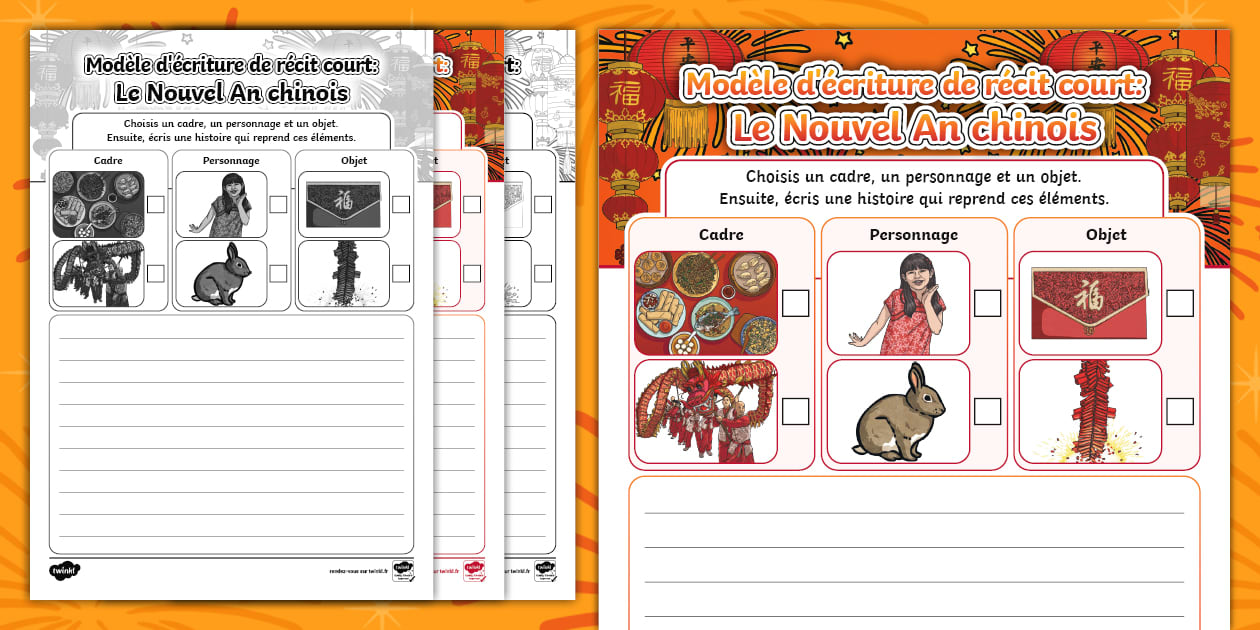 Modèle d'écriture de récit court : Le Nouvel An chinois