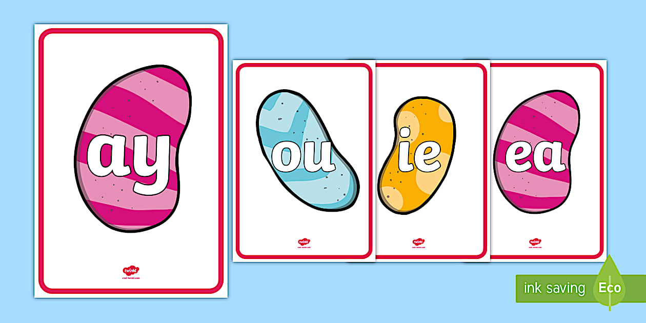 Editable Phase 5 Phonemes on Magic Beans Display Posters