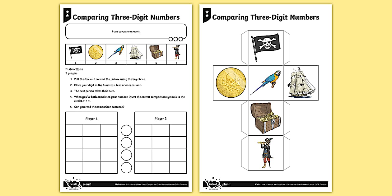 Comparing Three-Digit Numbers Activity - Twinkl