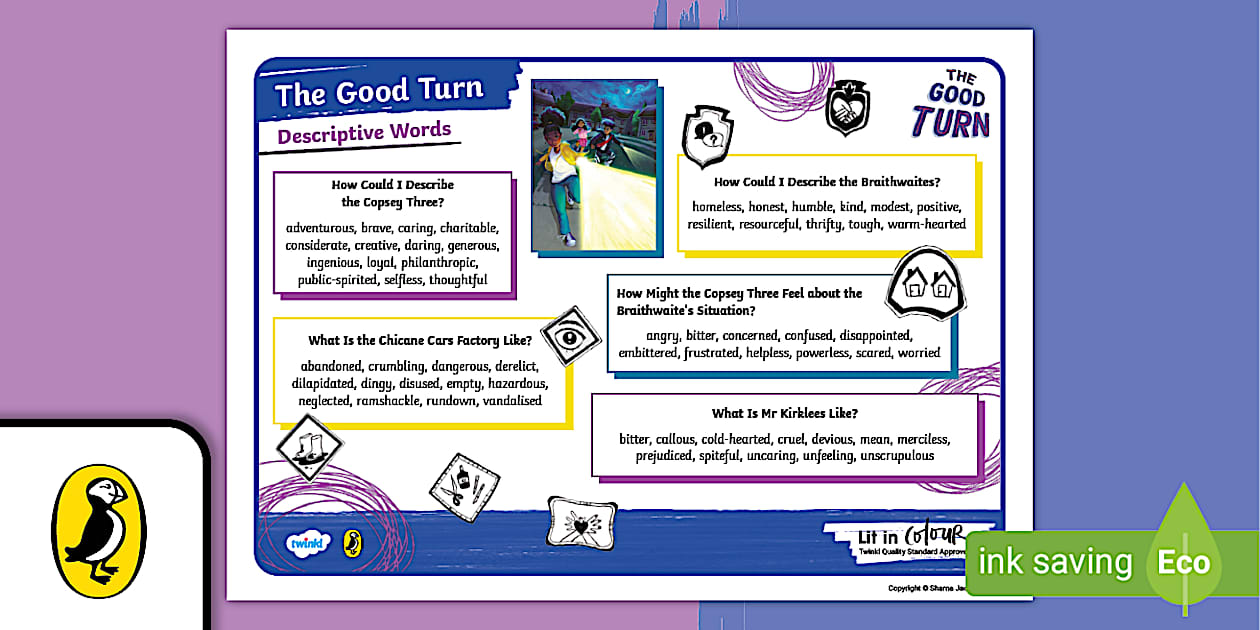 The Good Turn: Descriptive Word Mat [Ages 9-11] - Twinkl