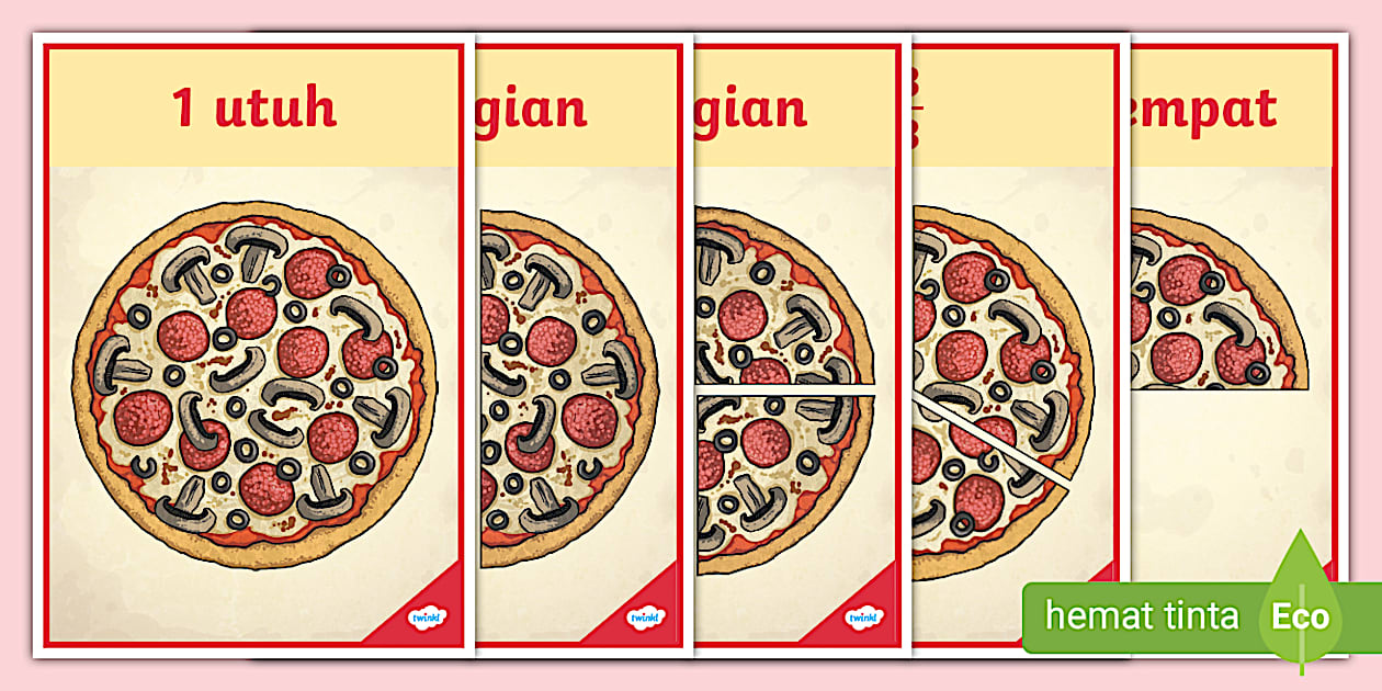 Poster Pecahan Pizza (teacher made) - Twinkl
