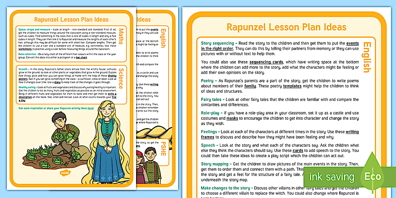 Rapunzel Lesson Plan Ideas KS1 (teacher made) - Twinkl