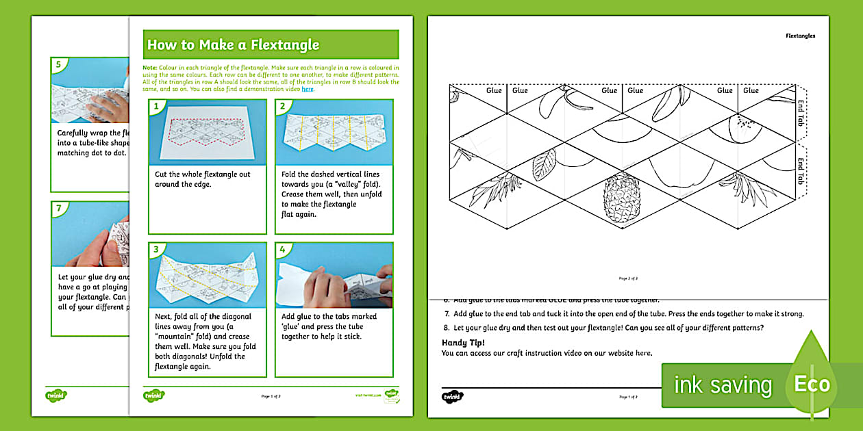 KS2 Fruit Flextangle Paper Craft (teacher made) - Twinkl