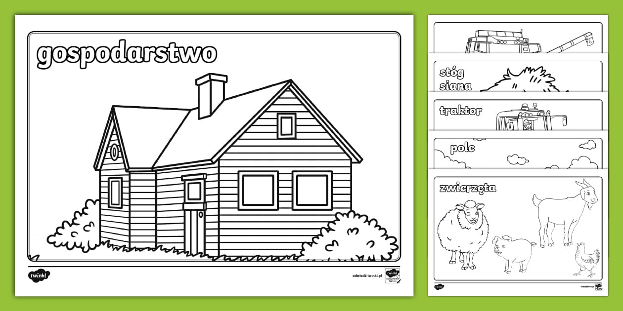 Na wsi | Kolorowanki (Teacher-Made) - Twinkl