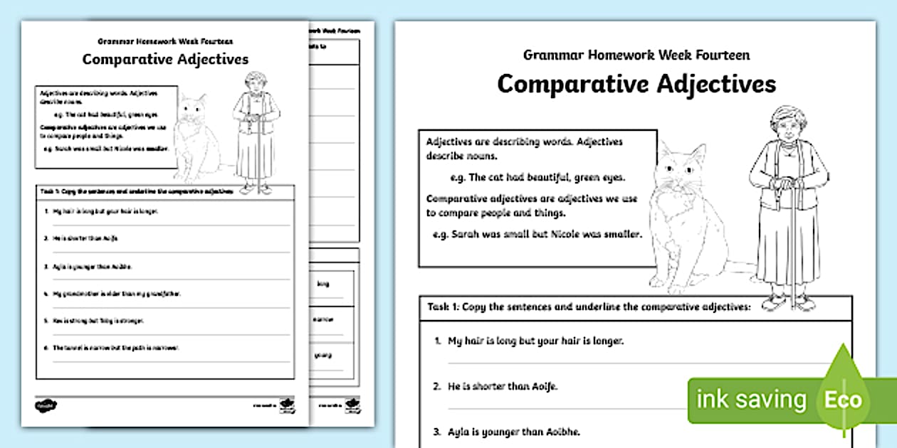 Grammar Homework Week Fourteen (teacher made) - Twinkl