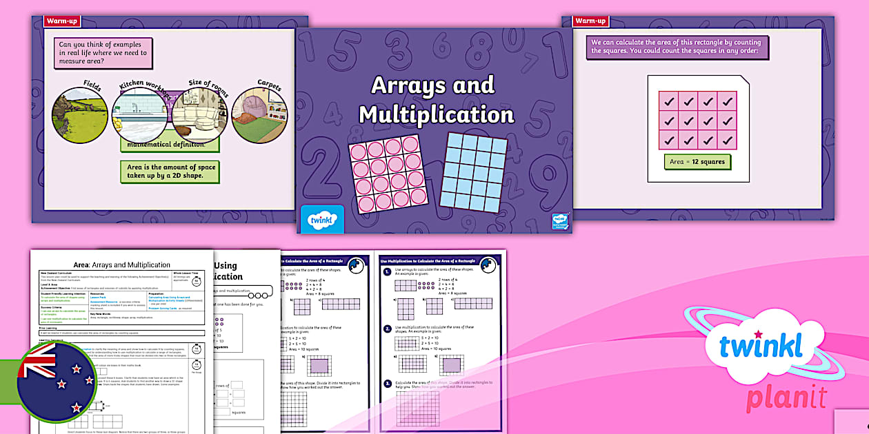 Level 3 Area: Use Multiplication to Calculate the Area of a Rectangle ...