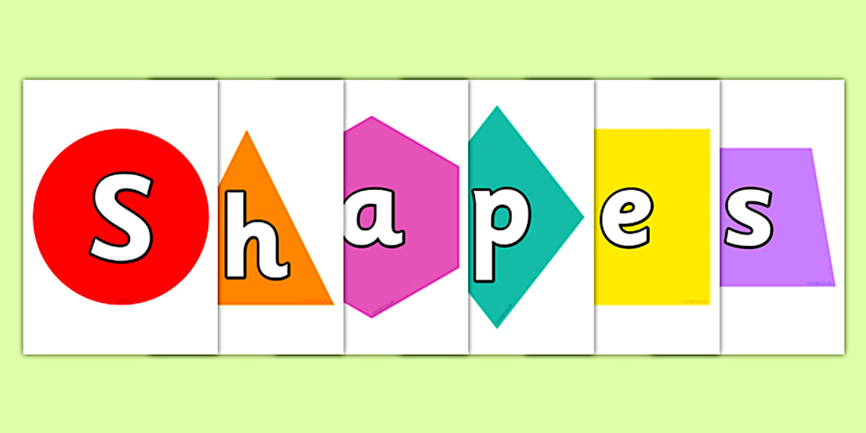 Editable Shapes on Shapes Display Cut Outs (teacher made)