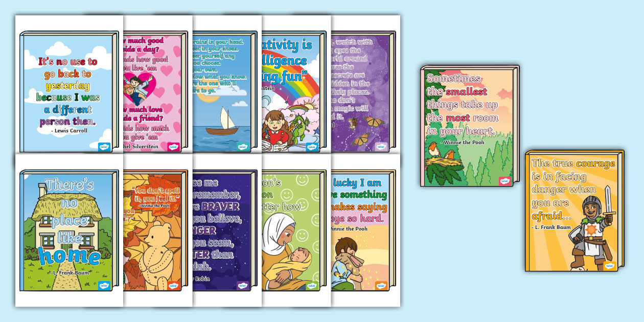 👉 Reading Corner Quotes on Books Display Posters - Reading Corner Quotes on
