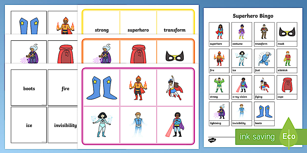 Superhero-Themed Bingo (teacher made) - Twinkl