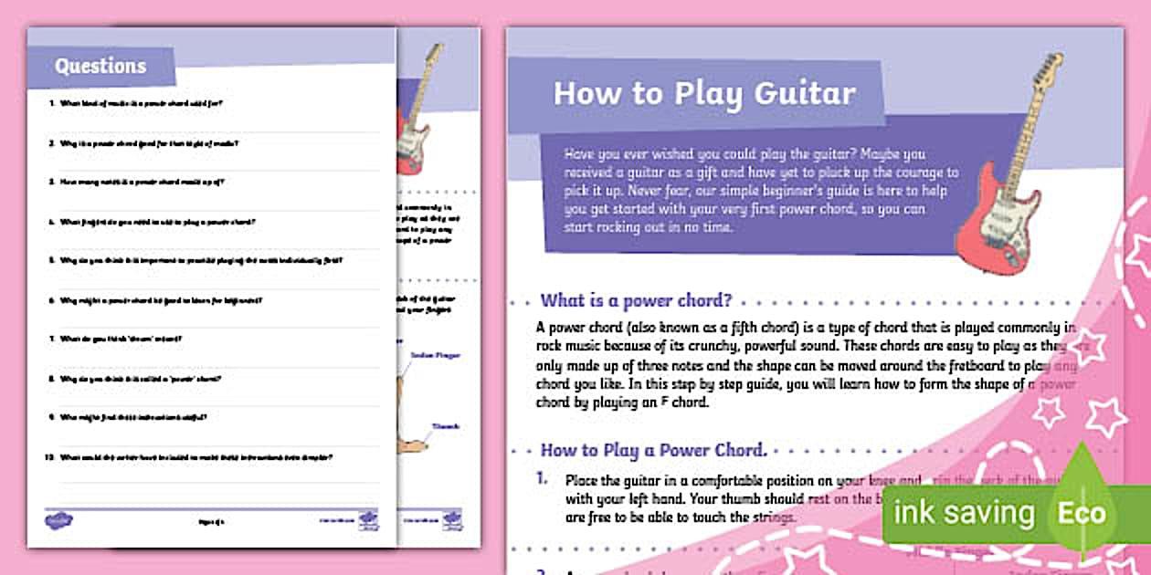 Year 5 Reading Comprehension - Instructions (Ages 9 - 10)