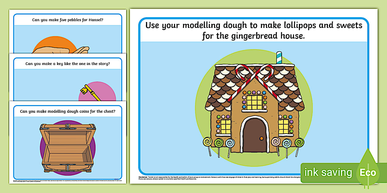 Hansel and Gretel Modelling dough Mats - Twinkl