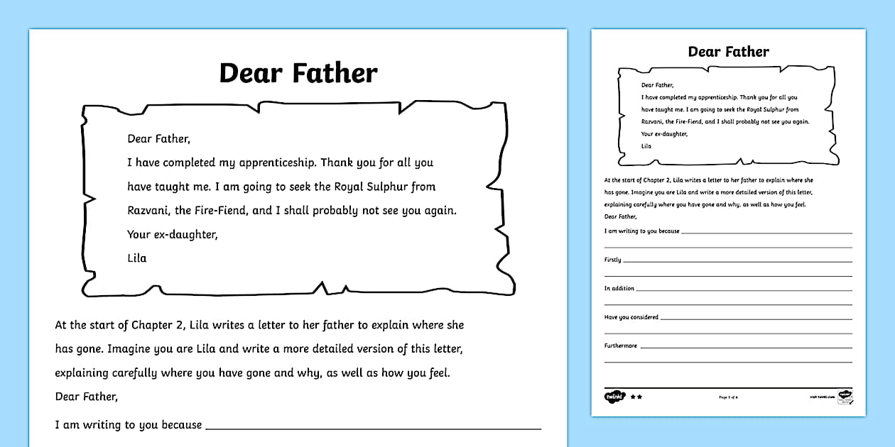 The Firework Maker's Daughter Differentiated Writing Activity