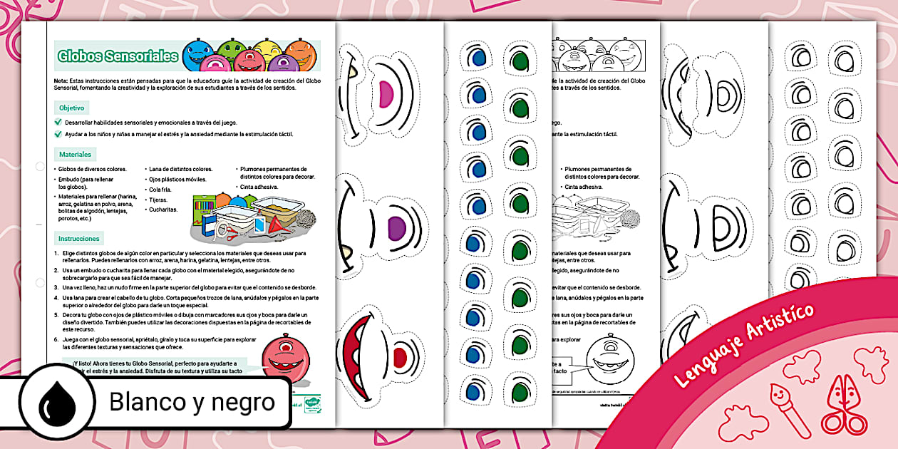 Globos Sensoriales | Manualidad | Sentidos | Kínder