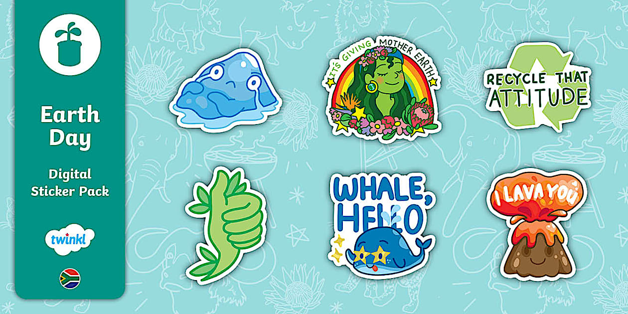 Earth Day Digital Sticker Pack (Teacher-Made) - Twinkl