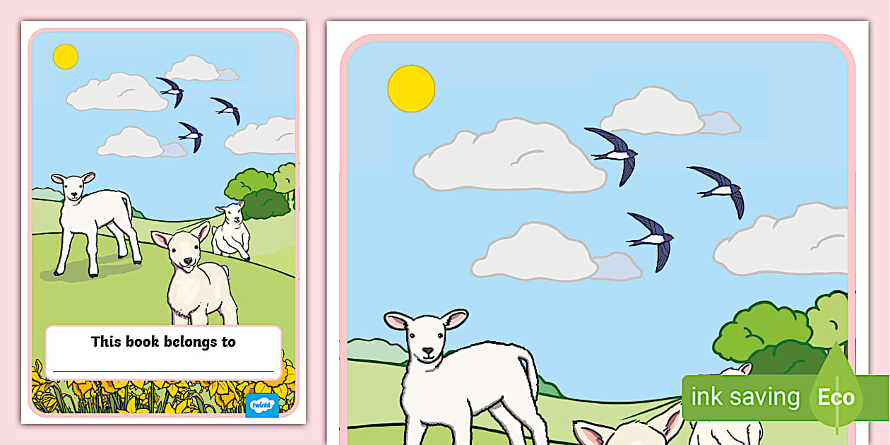 Vibrant Lamb Book Cover | Twinkl | Stationery | KS1 | Lambs