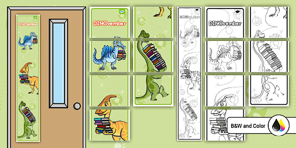 Dinosaur Door Sign for DINOvember | Twinkl USA - Twinkl