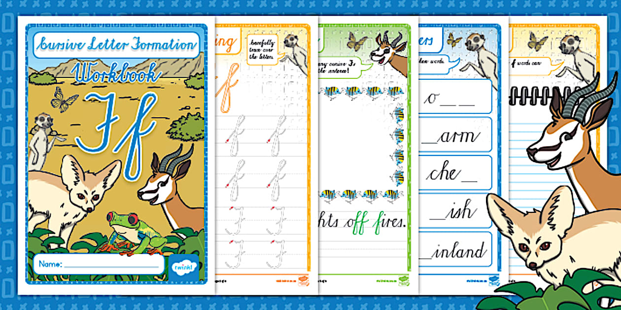 Cursive Letter Formation Workbook - Ff (teacher made)