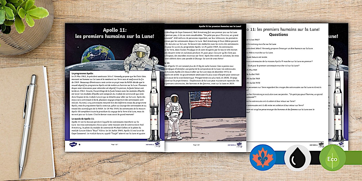 Differentiated Reading Apollo 11 French (profesor hizo)