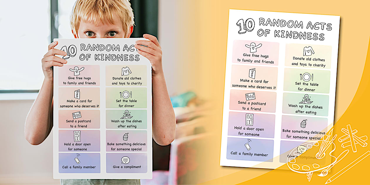 10 Random Acts of Kindness Poster | Twinkl Art Gallery