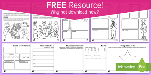 FREE! - First Week Back To School | Year 1 Activities | Teacher Made