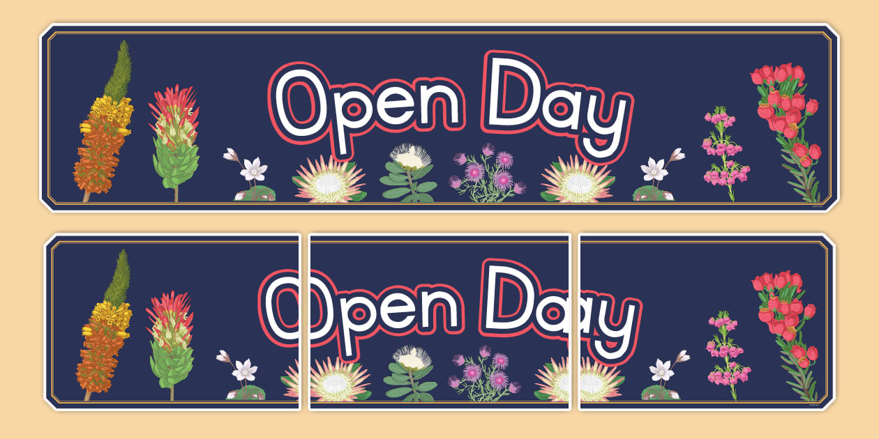 Fynbos-Themed Open Day Display Banner (teacher made)