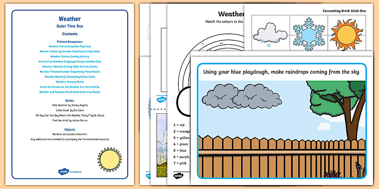 Weather Quiet Time Box (teacher made) - Twinkl