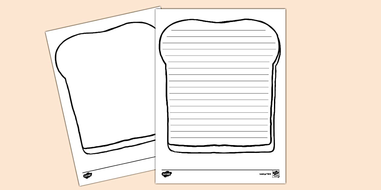 Slice of Bread Writing Template (Teacher-Made) - Twinkl