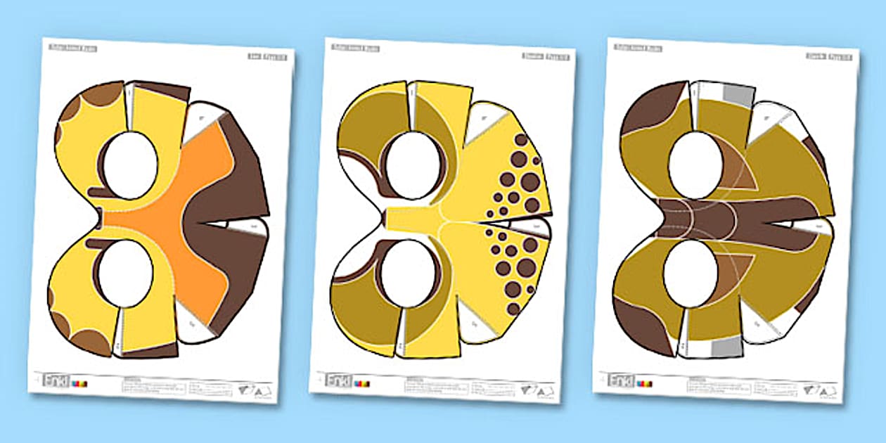 Enkl Safari Animal Masks Printable (Hecho por educadores)