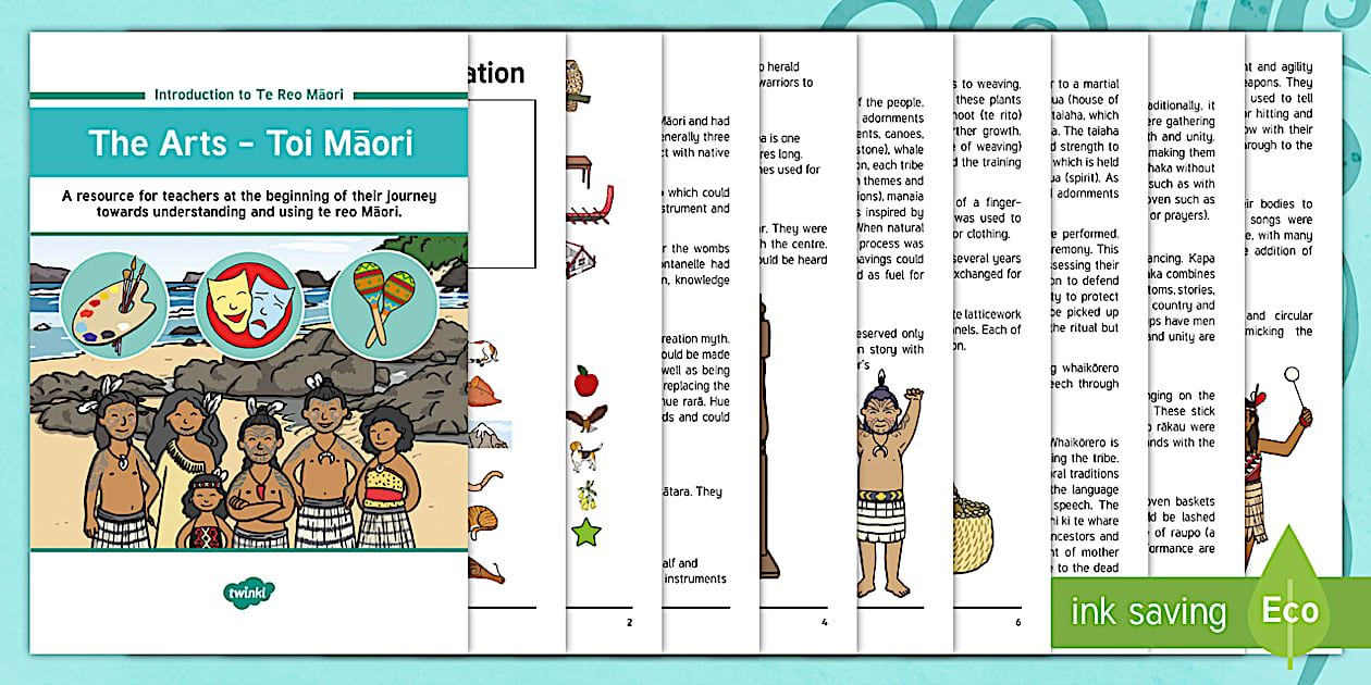 Introduction to Te Reo Māori: The Arts Booklet - Twinkl