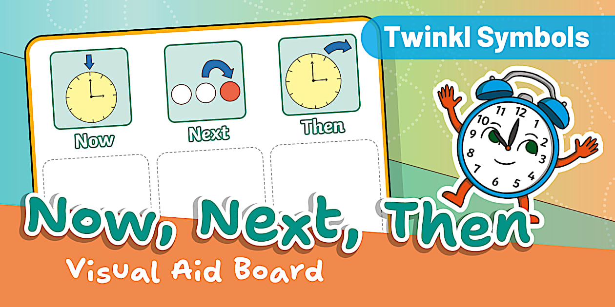 Twinkl Symbols: Now, Next, Then Visual Aid Board