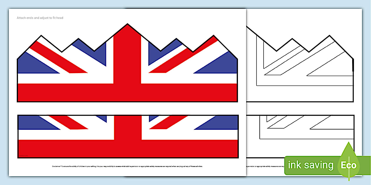 Union Jack Crown Headbands