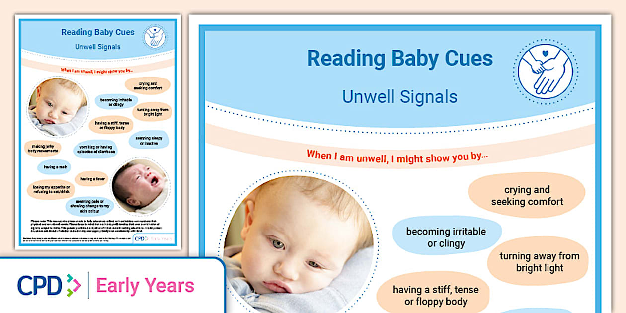 Reading Baby Cues: Unwell Signals (Poster) (teacher made)