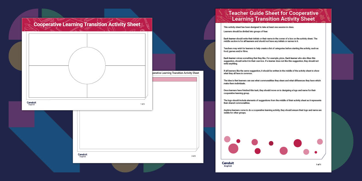 Cooperative Learning Transition Activity Sheet - Twinkl