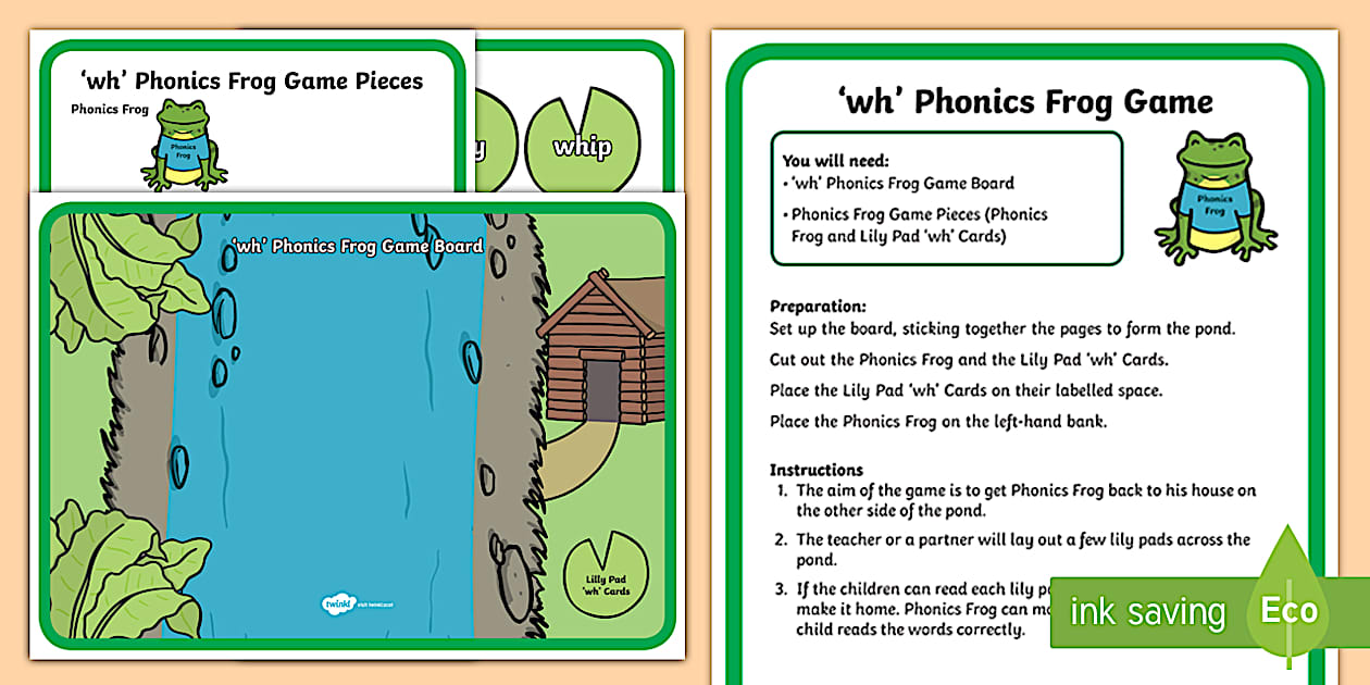 'wh' Phonics - Sound Frog Game - Teacher-made CfE Resource