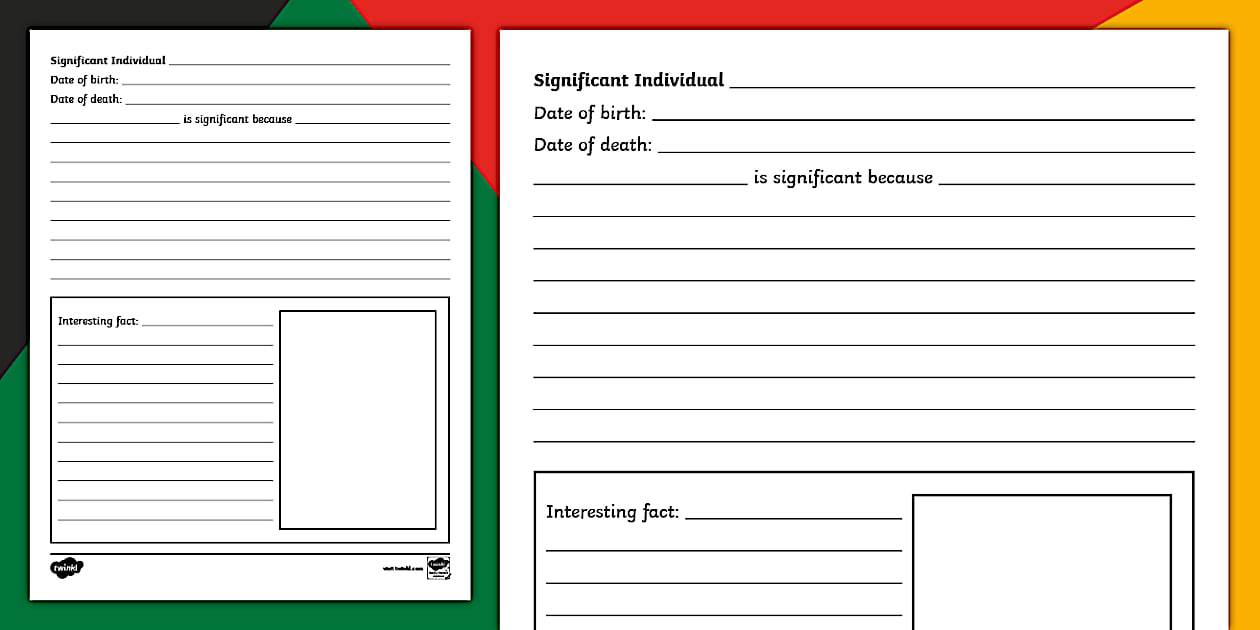 Black History Month Writing Template for Kids | Twinkl USA