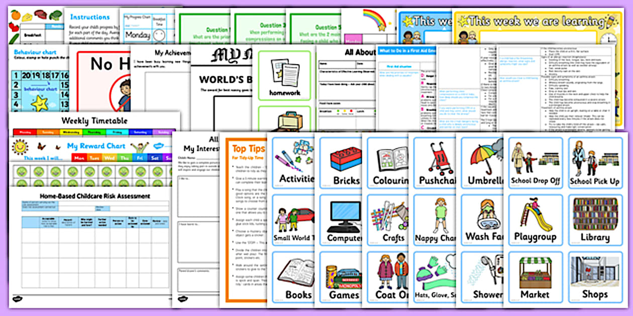Nanny Essentials Resource Pack - Nannying Materials - Twinkl