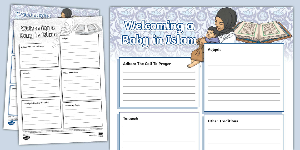 Welcoming a Baby in Islam Fact File Template - Twinkl