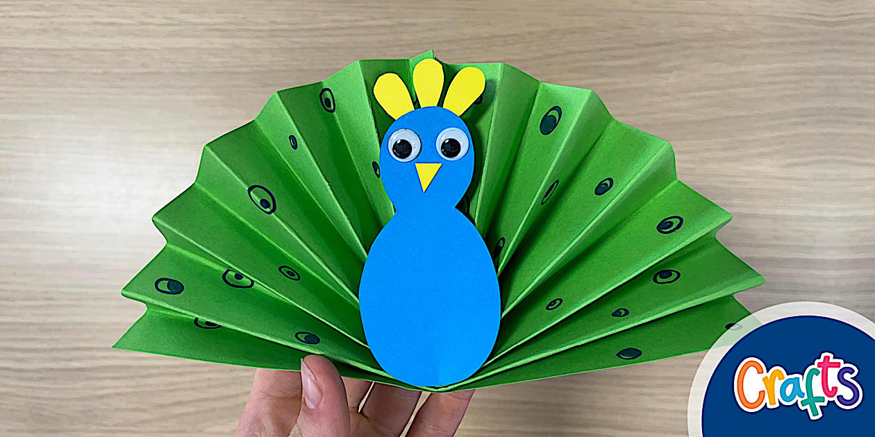 Peacock Craft Activity (teacher made) - Twinkl